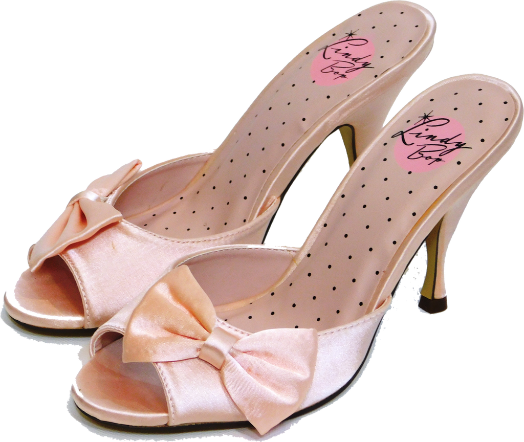 Joyce Pink Satin Mule | Kiss Kiss Bang Clothing